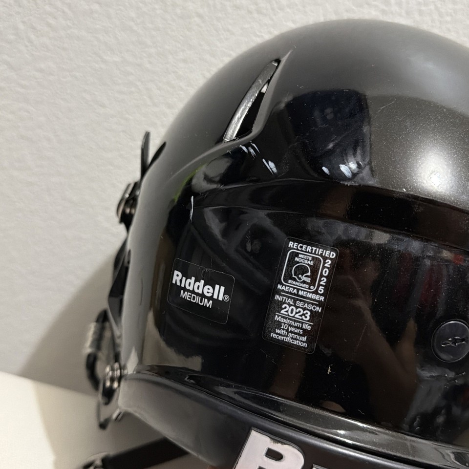 2023 Riddell Speed Icon All Black Sports Football Helmet Adult Medium ...
