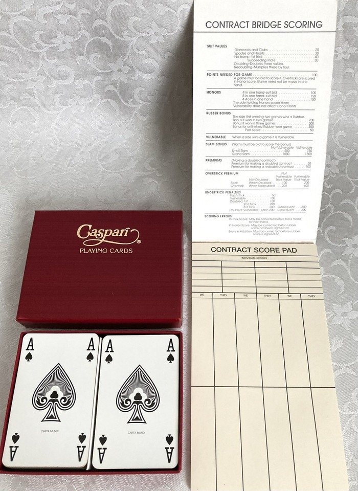 Caspari 2 Deck Bridge Card Set Oriental Screen With Bridge Score Pad ...