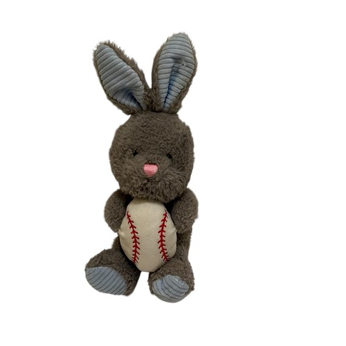 Celebrate Walmart Gray Bunny Rabbit Stuff Animal with Plush Baseball ...