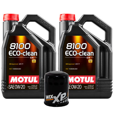 10L Motul 8100 ECO-CLEAN 0W-20 Wix XP Filter Motor Oil Change Kit API ...