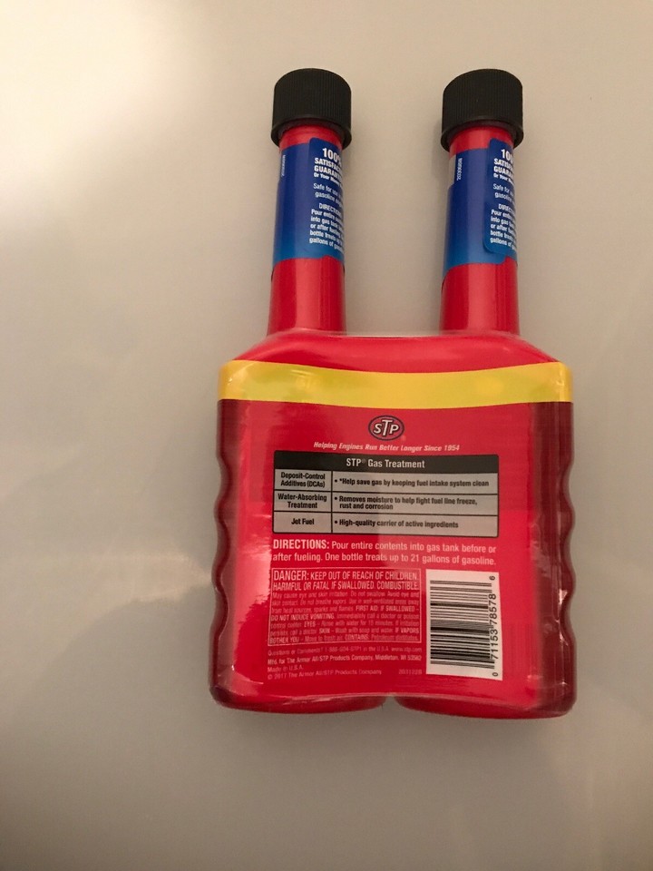 STP GAS TREATMENT 2 Red Bottles Fuel Intake System Injectors CLEANER ...