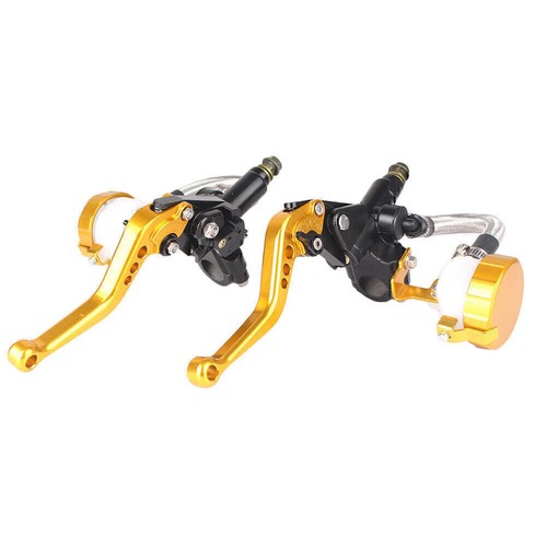 New Motorcycle Universal Gold Clutch Brake Levers Master Cylinder ...