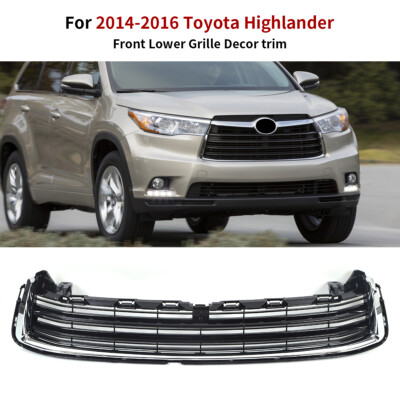 Front Bumper Lower Grille Grill Black For Toyota Highlander 2014 -2016 ...