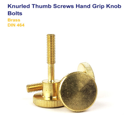 M3 - 3mm KNURLED THUMB SCREWS HAND GRIP KNOB BOLTS BRASS - DIN 464 ...