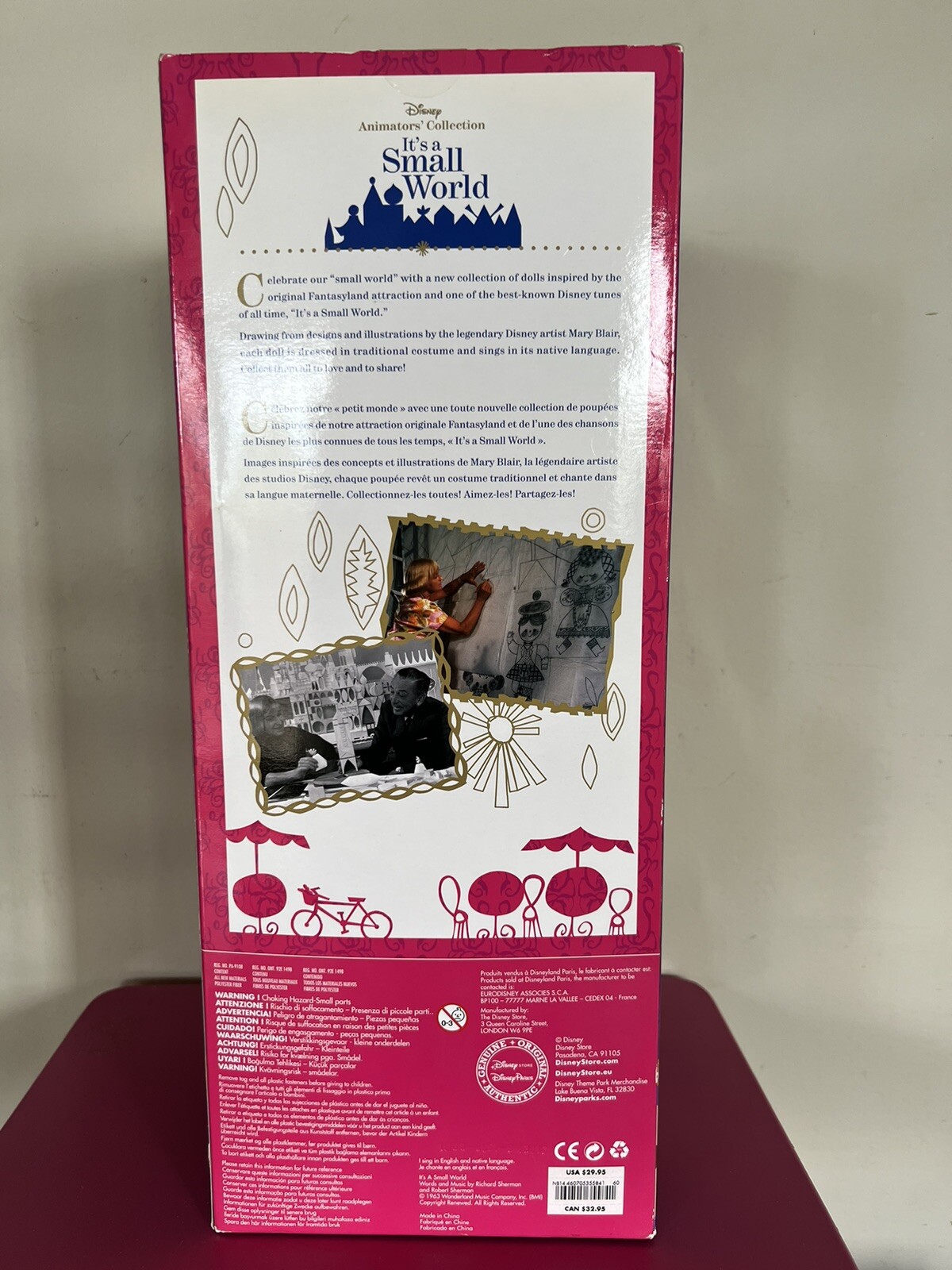 Disney Animators Collection It's a Small World France Singing Doll ...