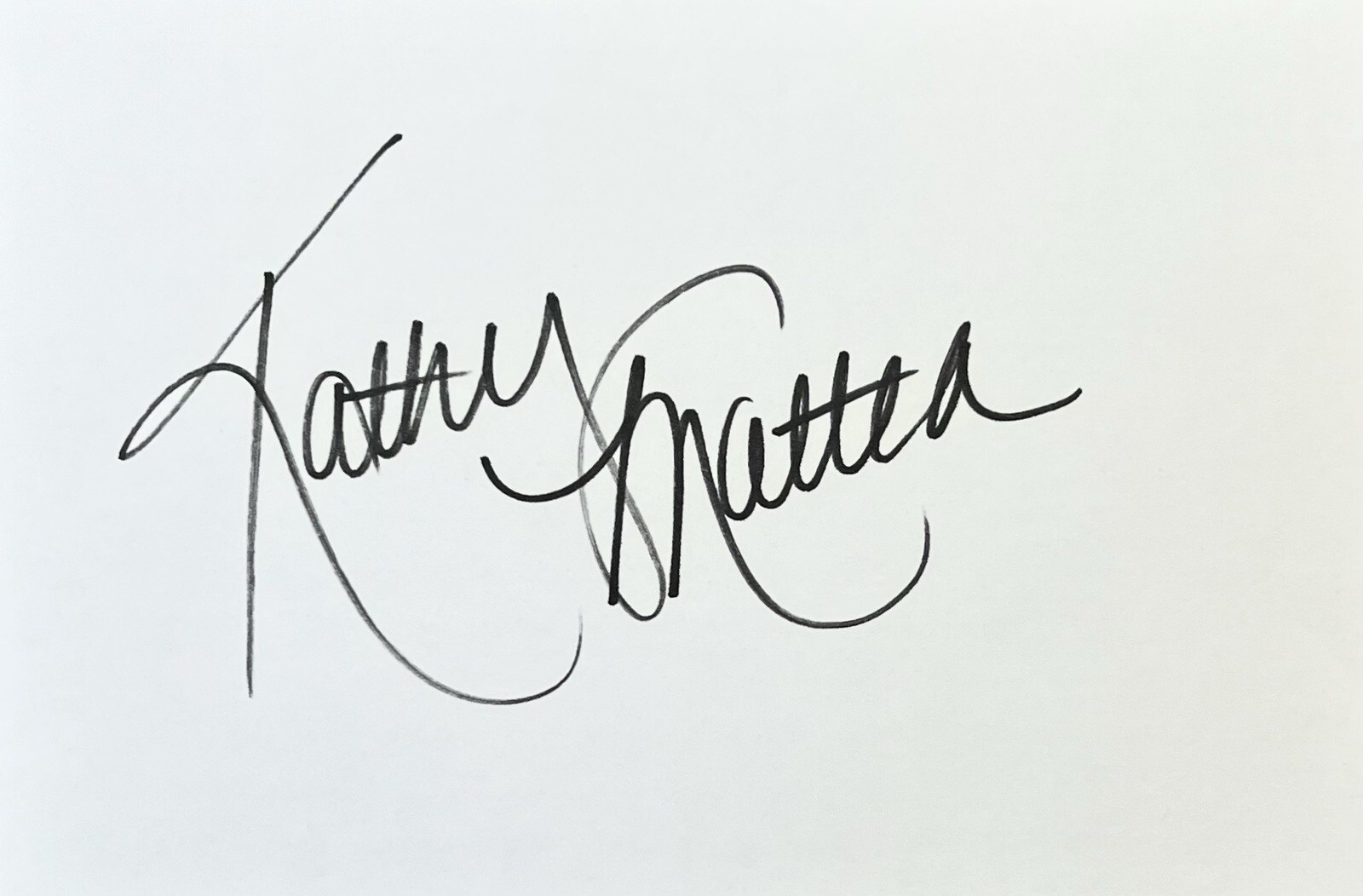 Kathy Mattea Signed In Person 4x6 Index Card In Top Loader | eBay