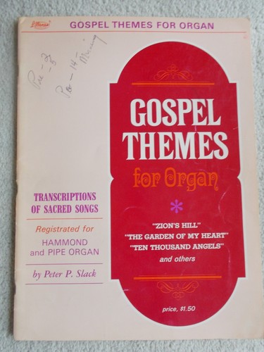 Gospel Themes Sacred Songs Organ Arr Peter Slack Unmarked | eBay
