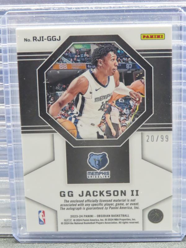 2023-24 Obsidian GG Jackson II RC Rookie Jersey Auto Autograph #20/99 ...