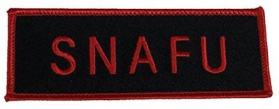 SNAFU PATCH ACRONYM MILITARY SAYING SITUATION NORMAL ALL FOULED UP | eBay