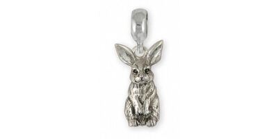 Rabbit Charm Slide Jewelry Sterling Silver Handmade Rabbit Charm Slide ...