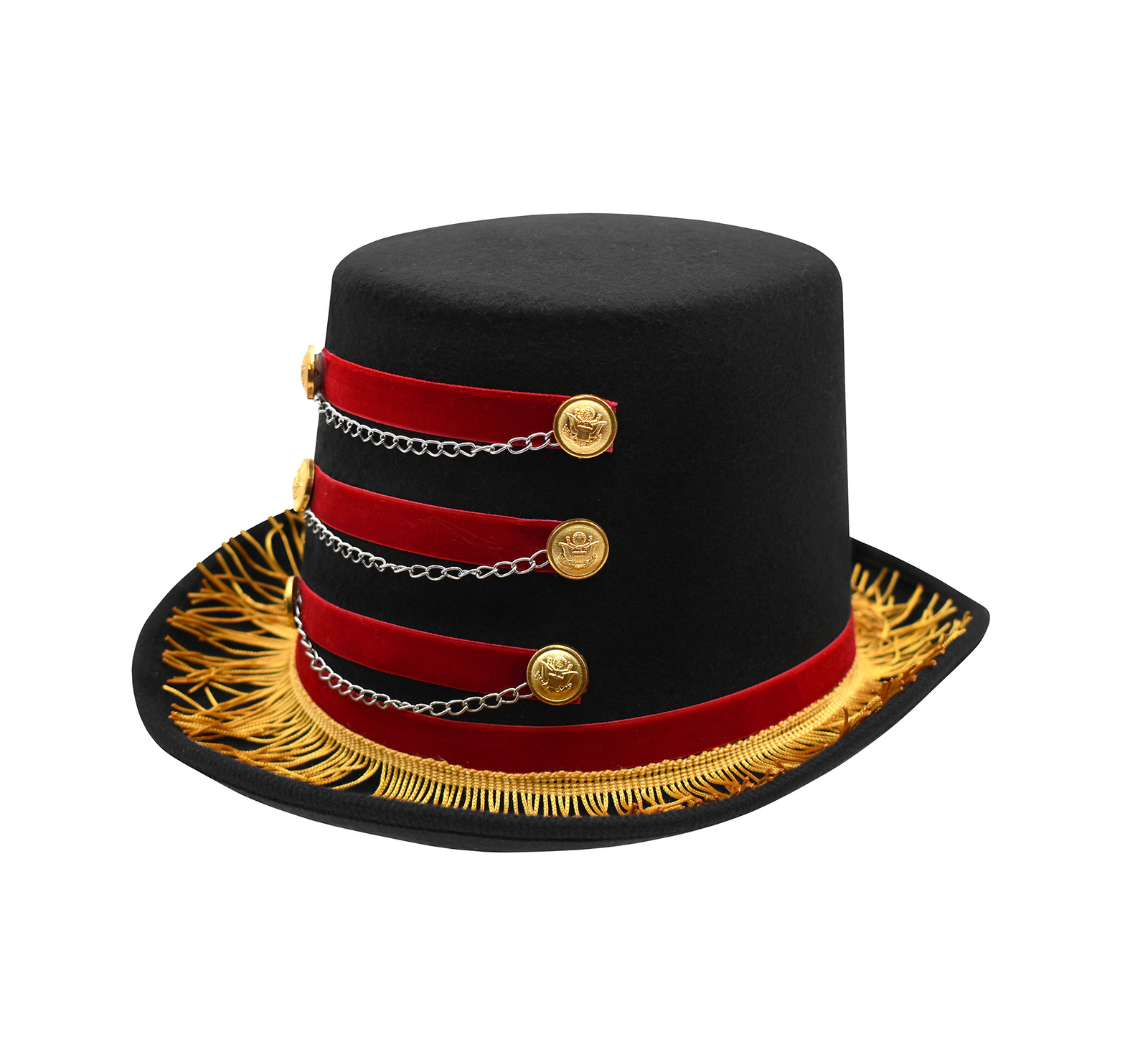 Adult Deluxe Circus Ringmaster Top Hat Ring Leader Halloween Toy ...