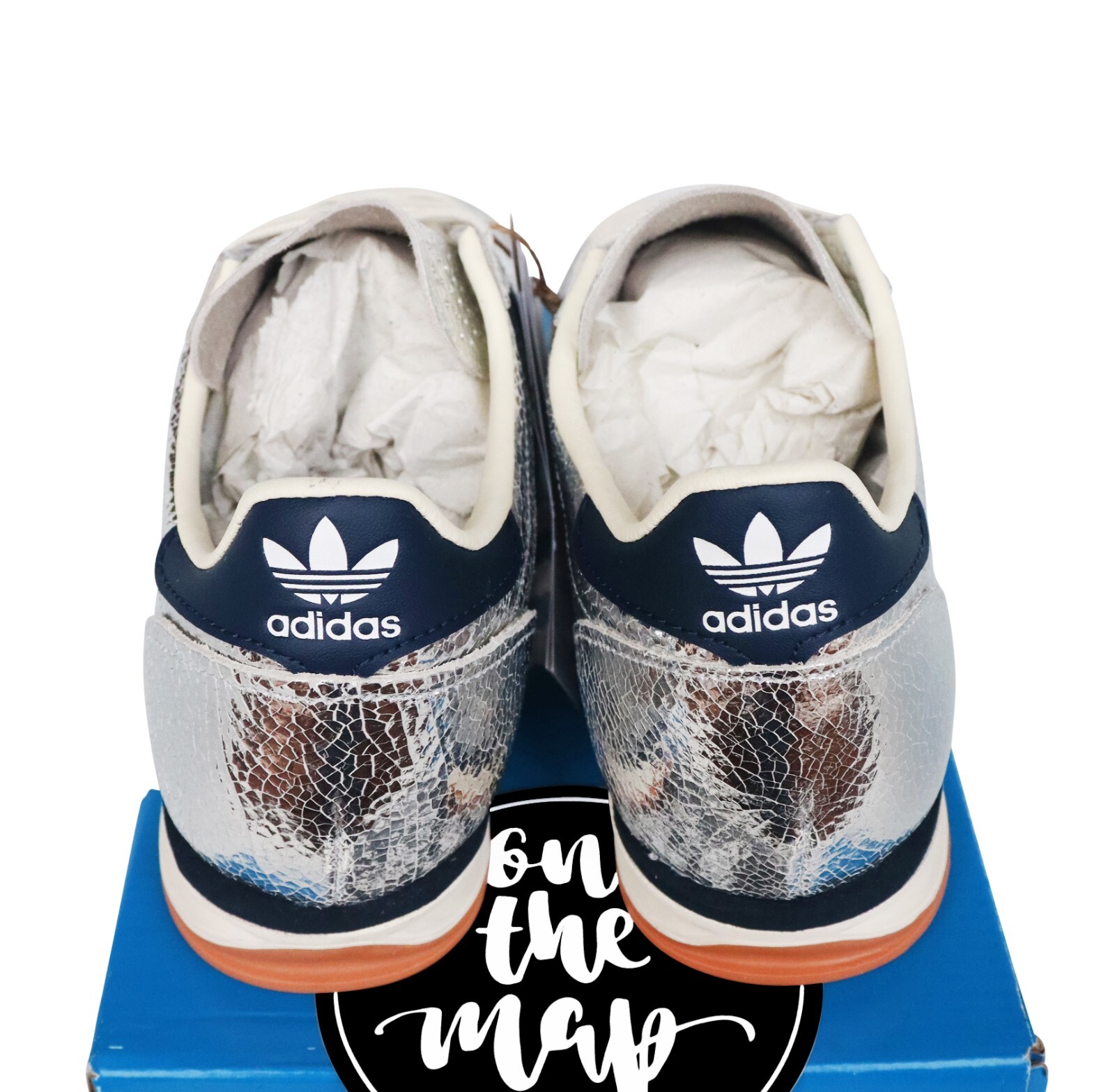 Adidas SL72 OG Silver Metallic Navy Blue White Gum UK 4 5 6 7 US JH8654 ...