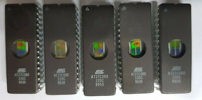 Lot 5 of Atmel AT27C080-12DC 8-Megabit (1M x 8) UV Erasable CMOS EPROM ...