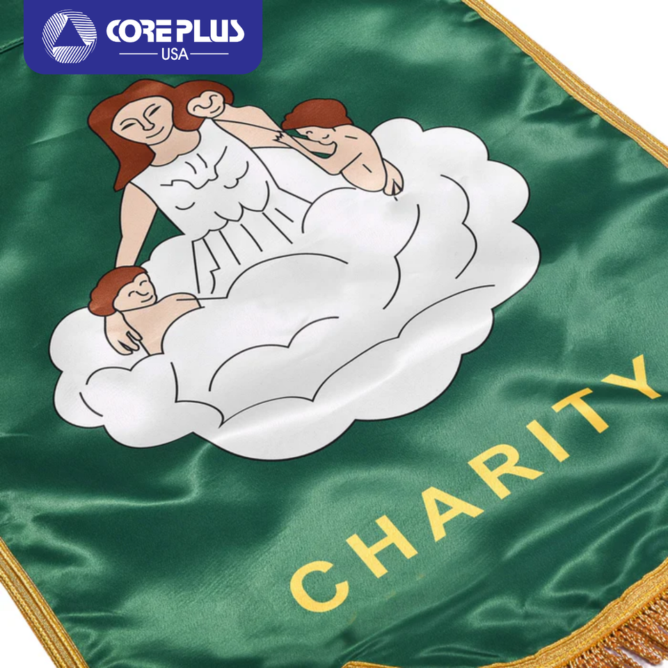 Masonic Charity Order Of The Amaranth Banner Printed Gold Braid ...