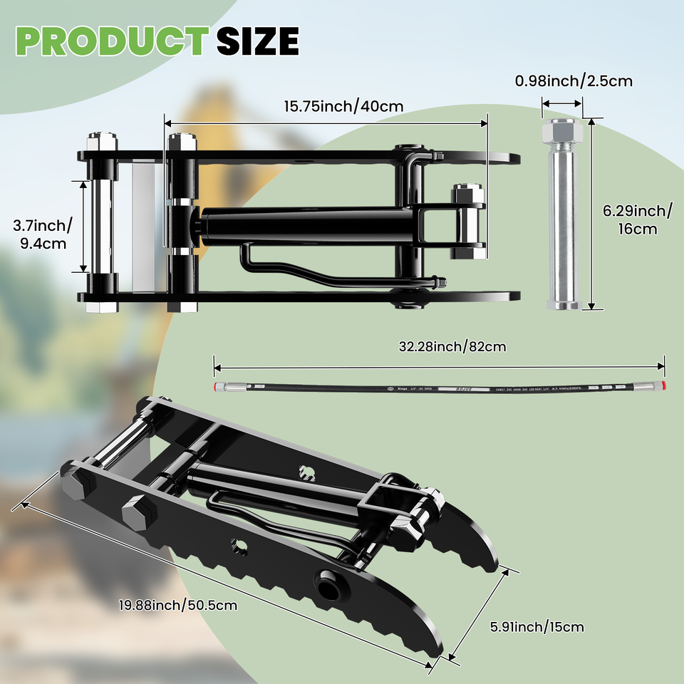 Attachments Mini Excavator: Ripper, Rake, Narrow Bucket, Plain Bucket ...