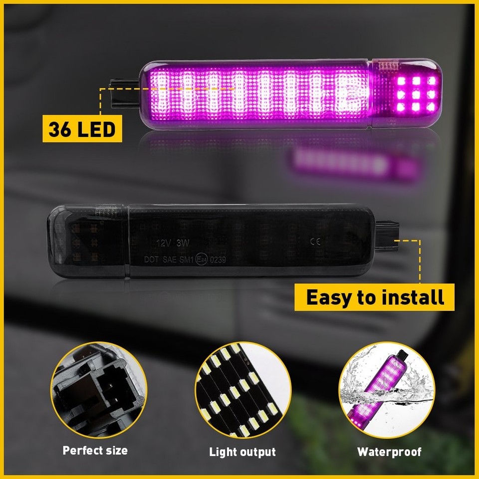 2 Purple LED Interior Door Courtesy Light Fit Chevrolet GMC C/K 1500 ...