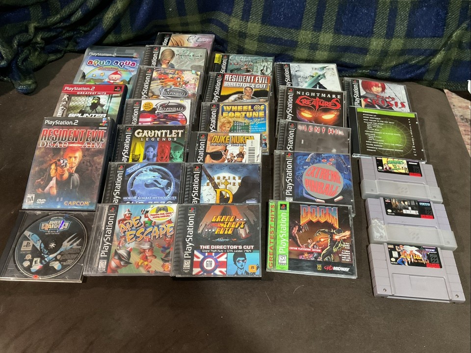Several Vintage Top Collectables mostPS1 Games RE,FF, A Few PS2 , & 3 ...