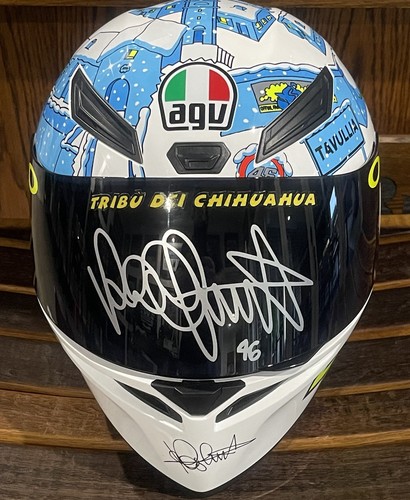 VALENTINO ROSSI VR46 TAVULLIA HOME TOWN HELMET WITH ROSSI DECAL STICKER ...