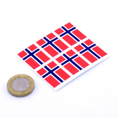 Norway Flag Stickers x6 25mm Car Motorbike Helmet Vinyl Decal Norwegian ...