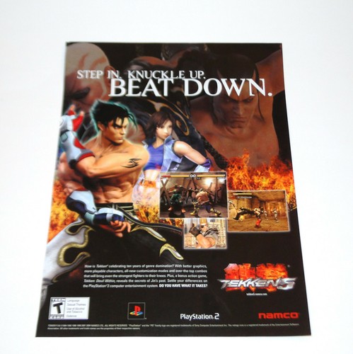 Tekken 5 PS2 Playstation 2 Print Ad 2005 | eBay