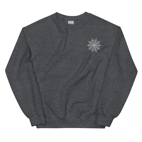 SPIDER WEB Sweatshirt Crewneck Embroidered Arachnophile insect bug ...