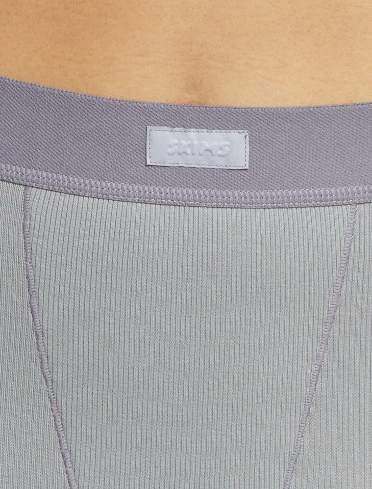 Skims Cotton Rib Lounge Set Boxer And Tank Pacific Gray New Size Small ...