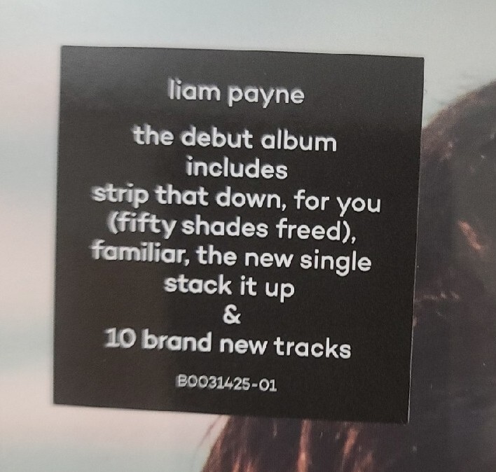 Liam Payne Lp1 Lp Vinyl Record 12 New Sealed Pop Music