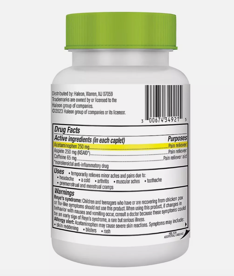 Excedrin Extra Strength Caplets 300 ct Pain Reliever Jumbo Sz Headache ...