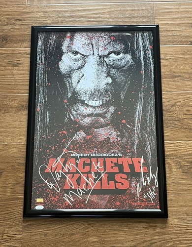 MICHELLE RODRIGUEZ DANNY TREJO AUTOGRAPH SIGNED FRAMED 16X24 MACHETE ...