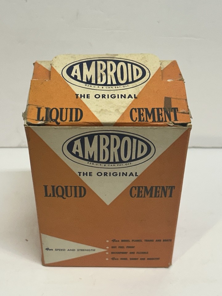 Vintage Control Line Model Airplane Ambroid Cement NOS Case Glue | eBay