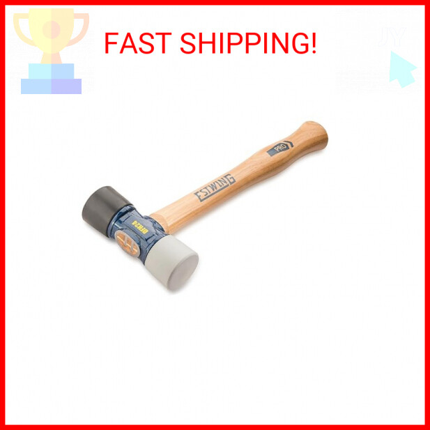 ESTWING Rubber Mallet - 24 oz Double-Face Hammer with Soft/Hard Tips ...