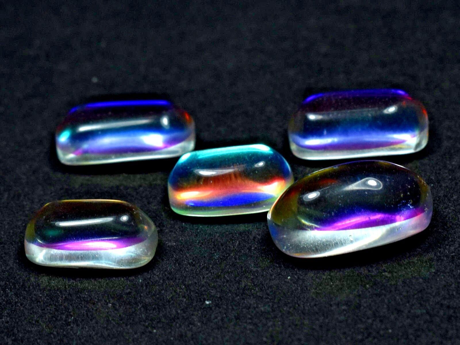 86.10Ct Natural Rainbow Mystic Quartz Gemstone Untreated Tumble Lot Of ...