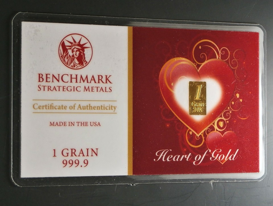 New 1/15 Gram Gold Bar 24K 999.9 Fine Gold Bullion Bar in sealed cert ...