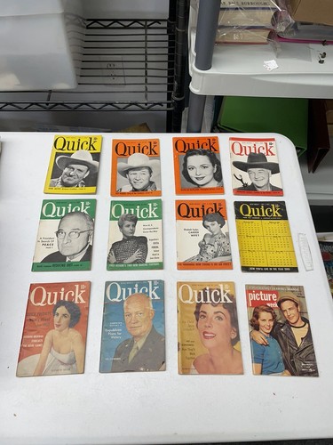 Lot of 12 vintage News Weekly "Quick Magazines" Dec 1949 - Sept 1955 | eBay