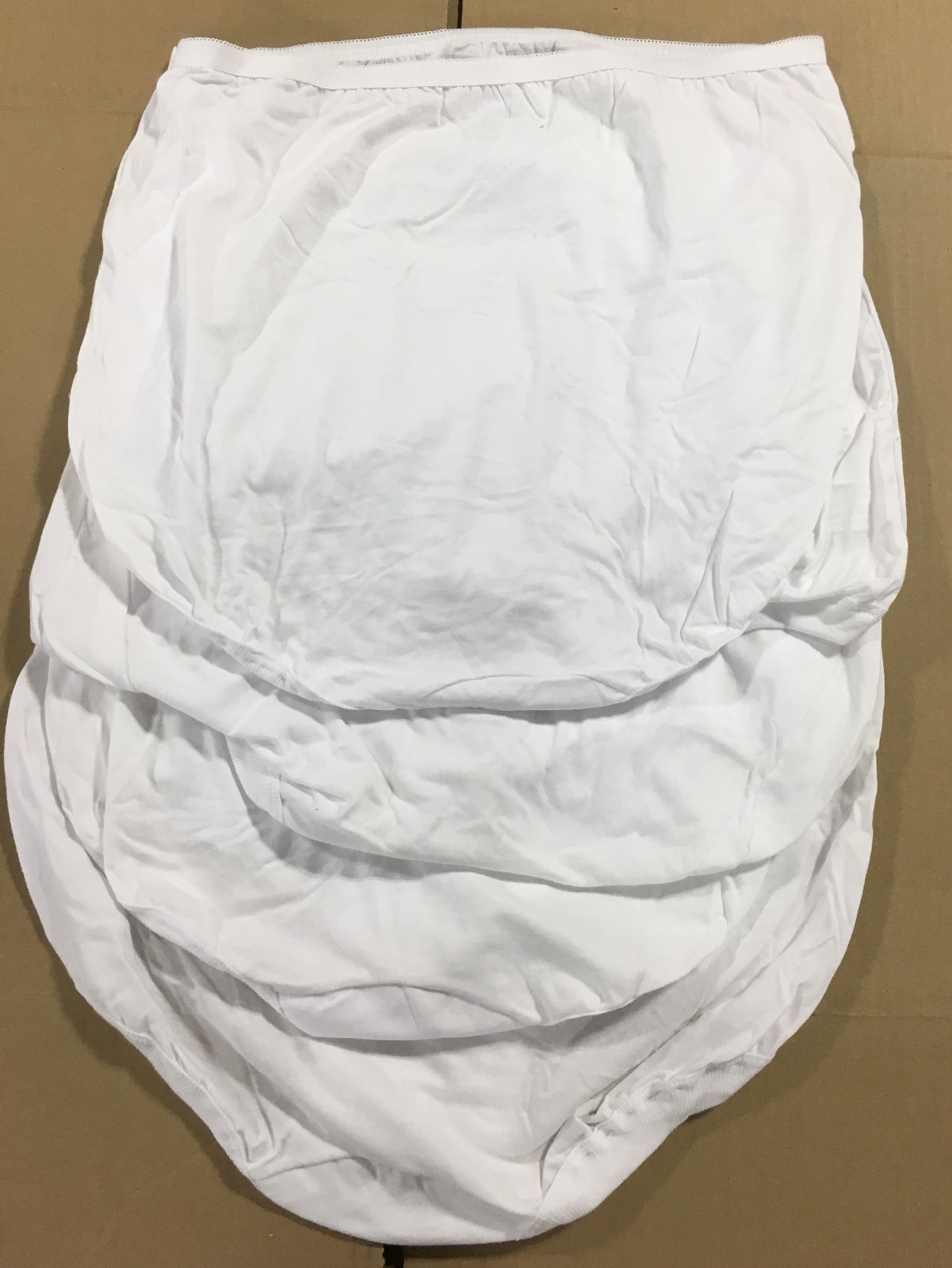 5 PK Vanity Fair Lollipop Cuff Leg Cotton Brief Panty WHITE 6 7 8 9 10 ...