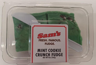 Mint Cookie Crunch Sams Fresh Famous Fudge Candy 8 oz Container | eBay