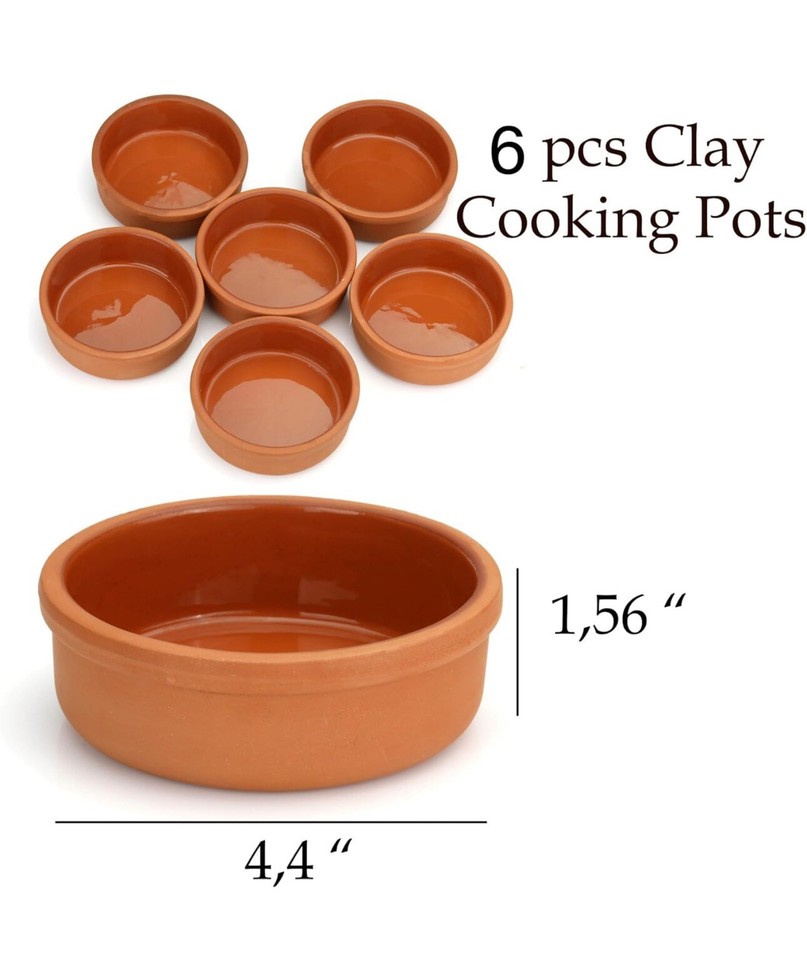 Mexican Clay Cookware Set - Terracotta Cooking Pots, Bowls, Plates, and ...