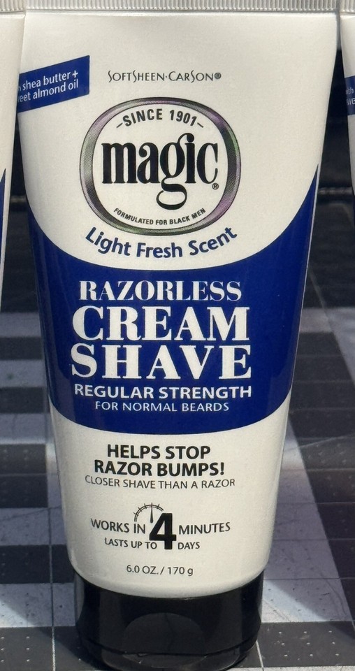 NEW!! Lot Of 9 Magic Razorless Cream Shave Regular Strength - Fresh ...