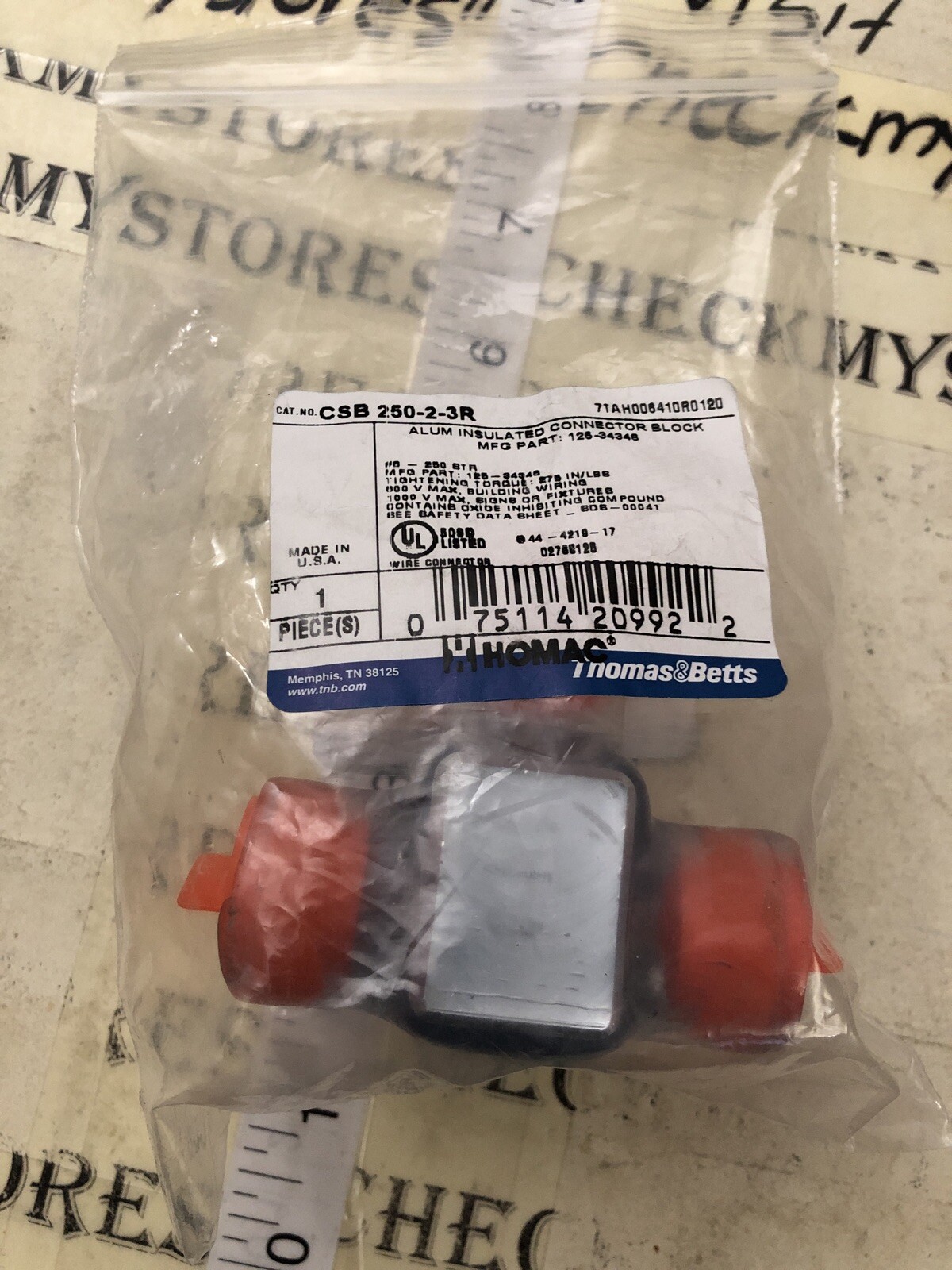 Thomas & Betts CSB-250-2-3R Aluminum Multi-Tap Encapsulated Wire ...