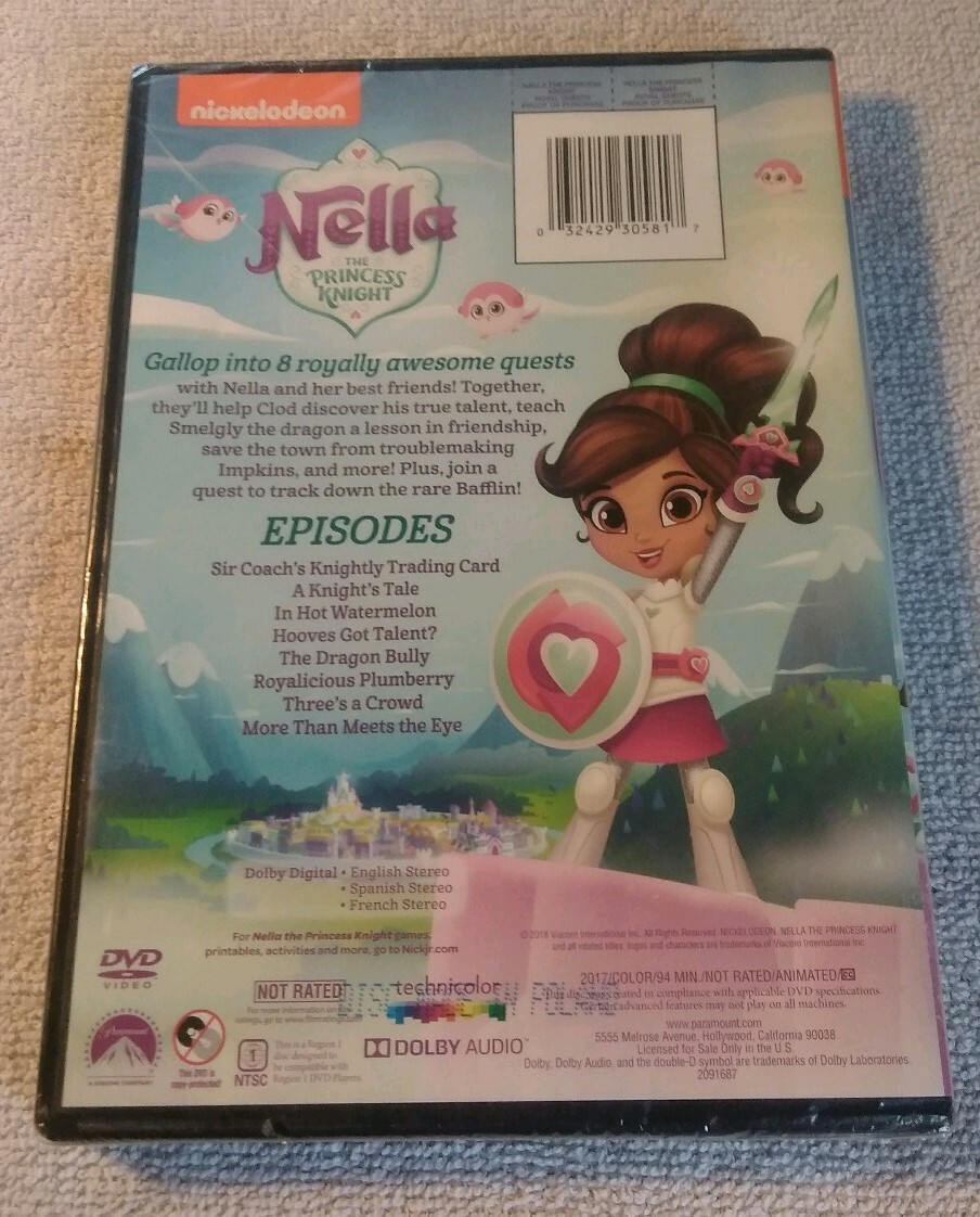 Nella The Princess Knight: Royal Quests DVD Nickelodeon 8 Episodes New ...