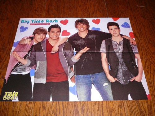 Big Time Rush poster Tiger Beat BTR clippings Selena Gomez picture ...