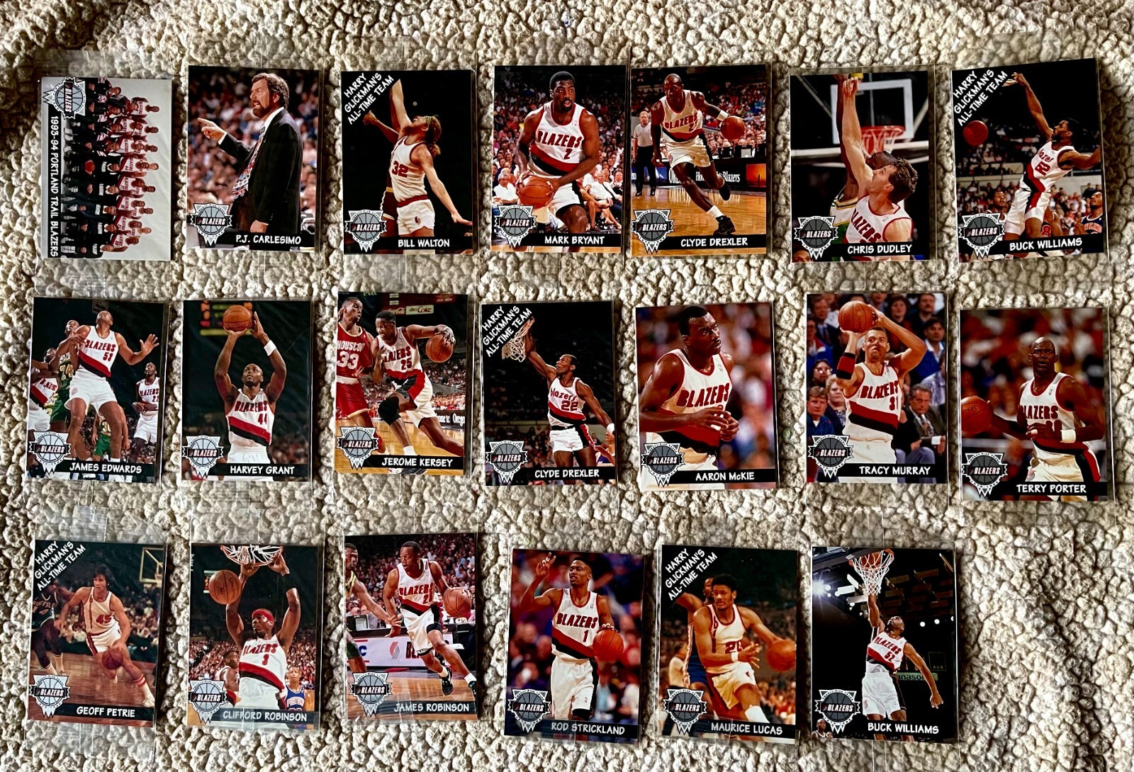 1994-95 Franz SkyBox Portland Trailblazers Cards Complete Team Set #1 ...
