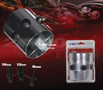 PILOT APC ALUMINUM 3 IN. VACUUM AIR INTAKE SENSOR W/ 5MM 10MM 13MM ...