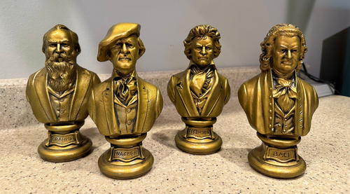 LOT: 4 Classical Composer 7" Ceramic Busts - Bronze painted | eBay