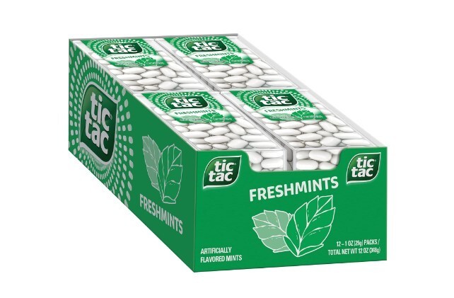 Tic Tac Fresh Breath Mints, Freshmint, Bulk Hard Candy Mints, 1 oz, 12 ...