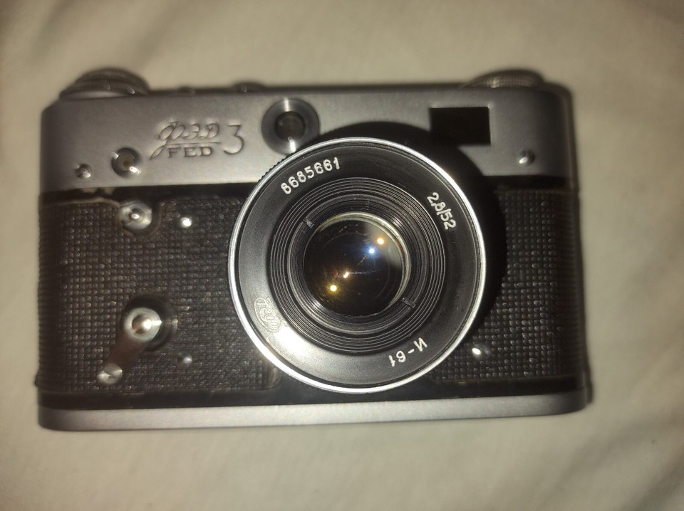 FED-3 type b rangefinder camera Industar-61 lens 2.8/53 FED 3 Vintage ...