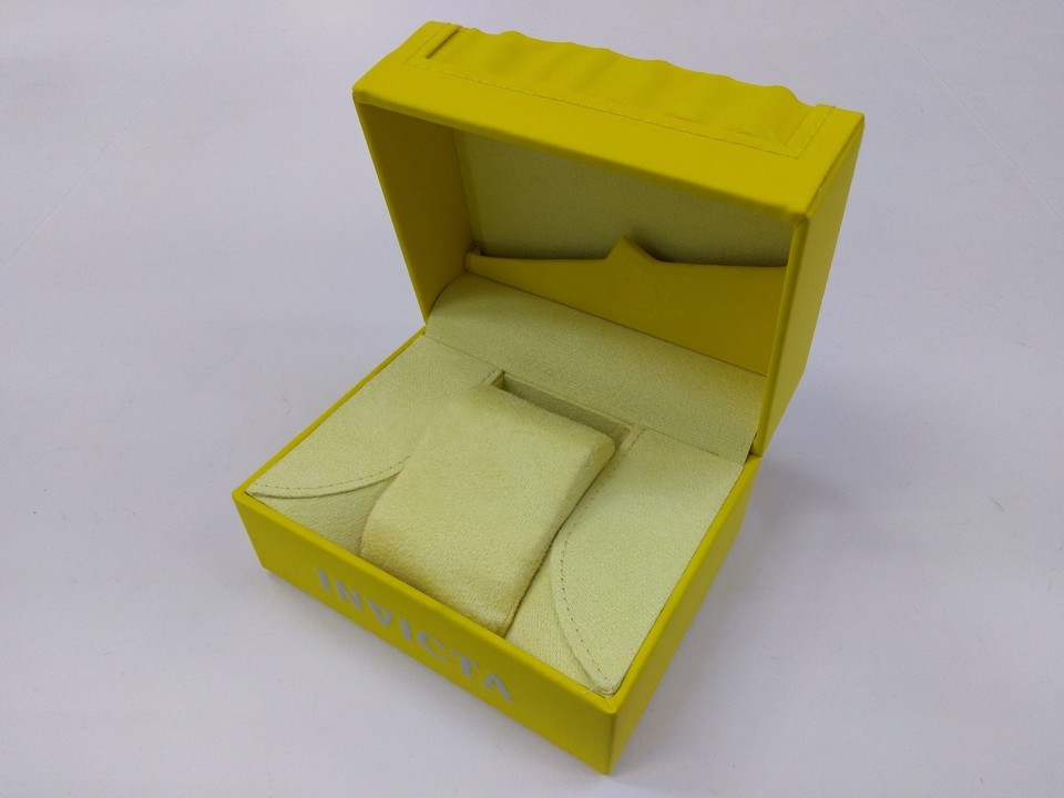 INVICTA Authentic Yellow Watch Box Storage Case Presentation Display ...