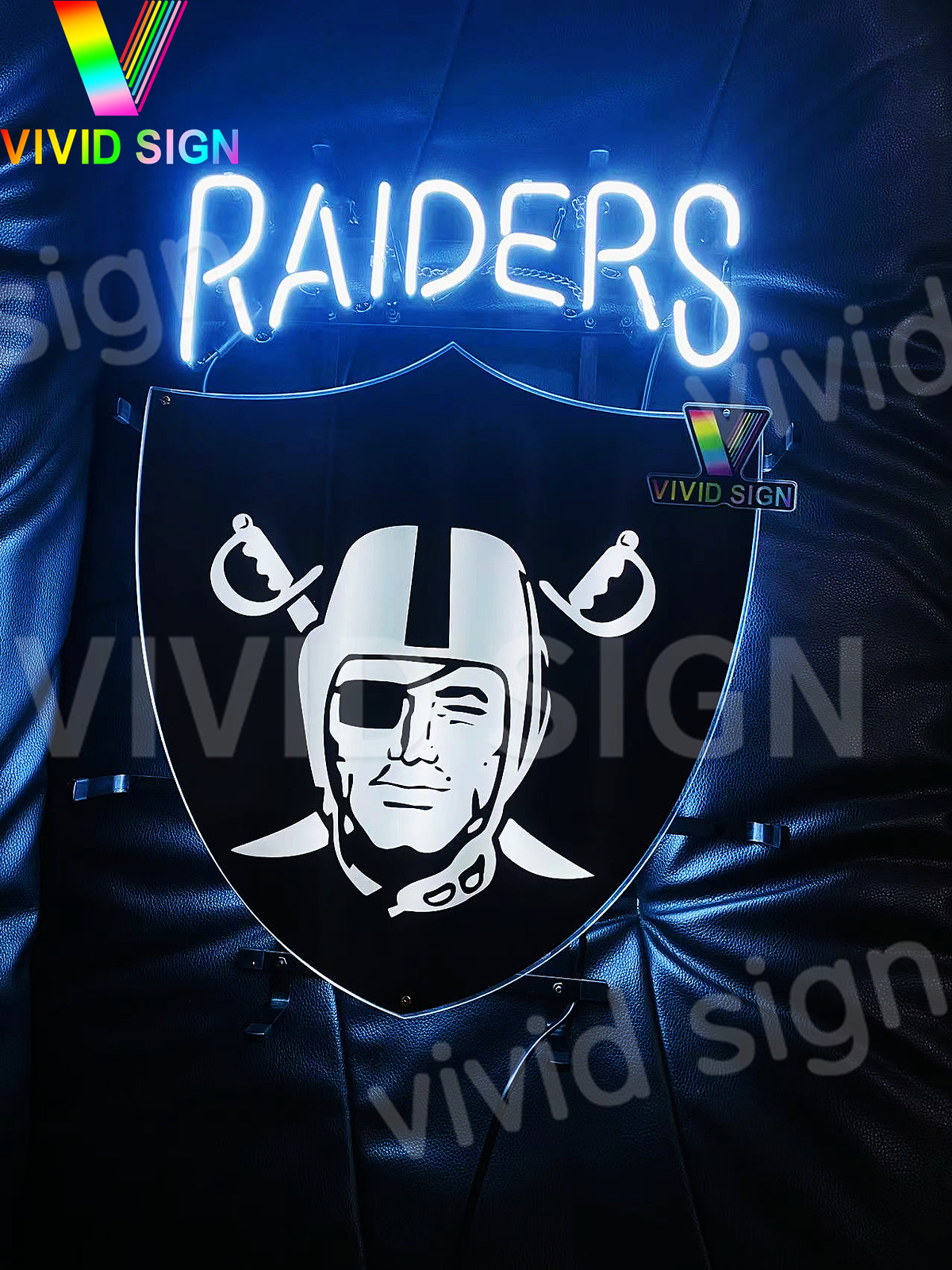 Las Vegas Raiders Word Logo 20"x16" Neon Light Lamp Sign With HD Vivid ...