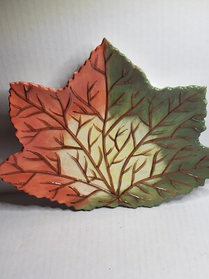 Bella Casa By Ganz Ceramic Fall Leaf Autumn Thanksgiving Design Plate ...