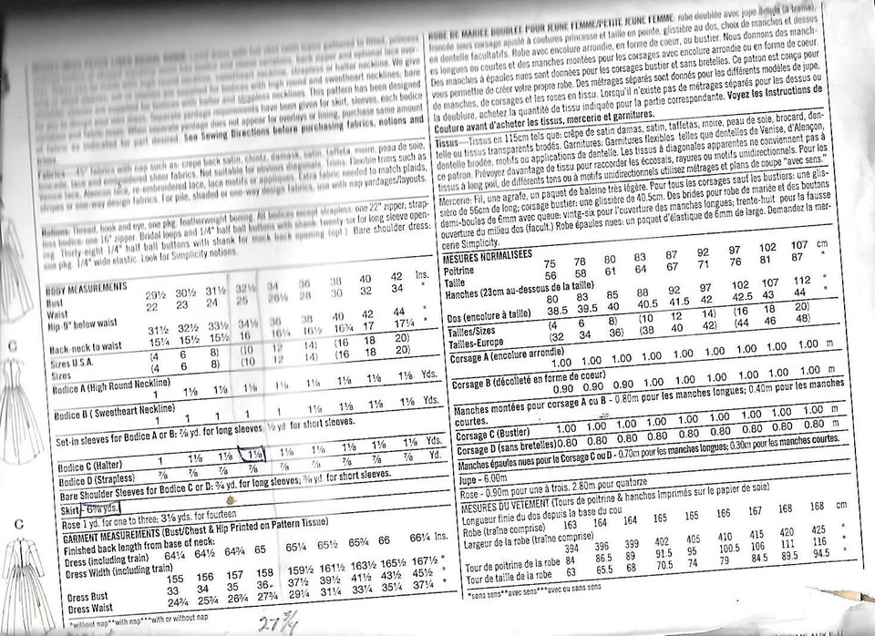 Vintage Simplicity #8888 MIsses' Design Your Own Wedding Gown - Size 10 ...